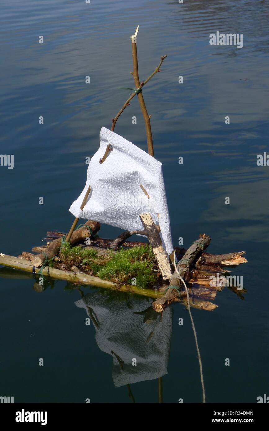 Homemade raft hi-res stock photography and images - Alamy