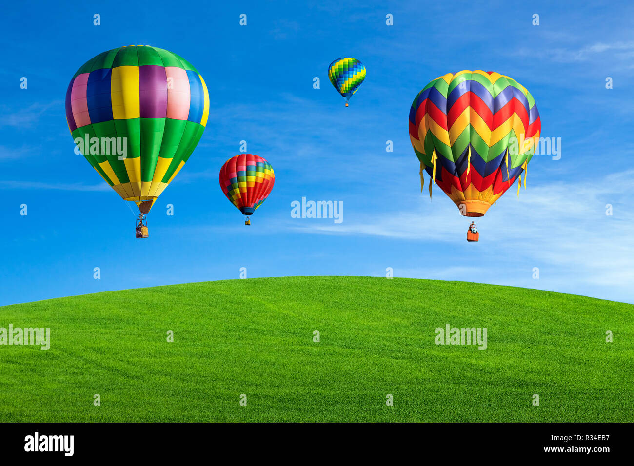 Green grass balloons hi-res stock photography and images - Alamy
