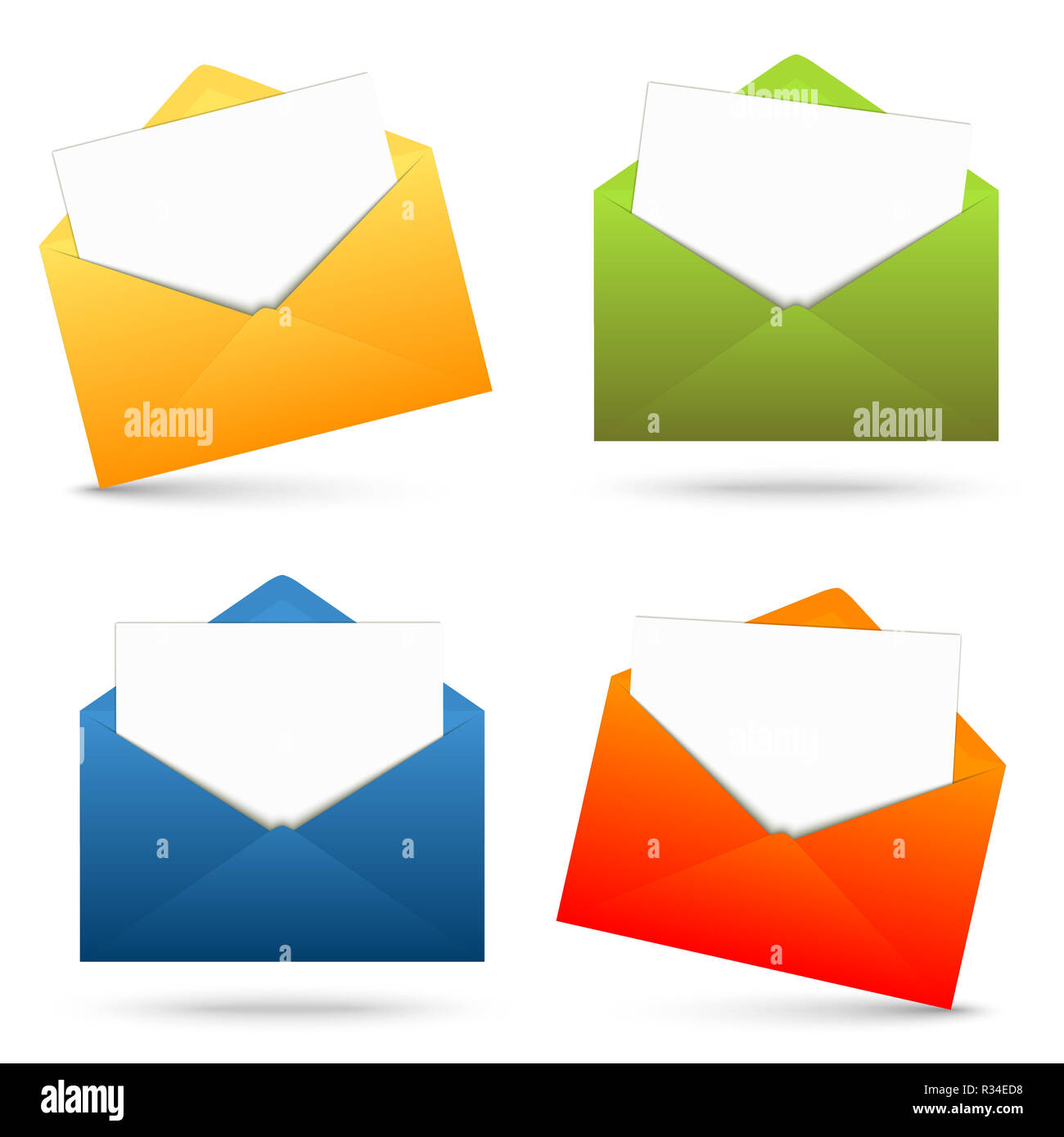 collection - envelope open + paper Stock Photo - Alamy