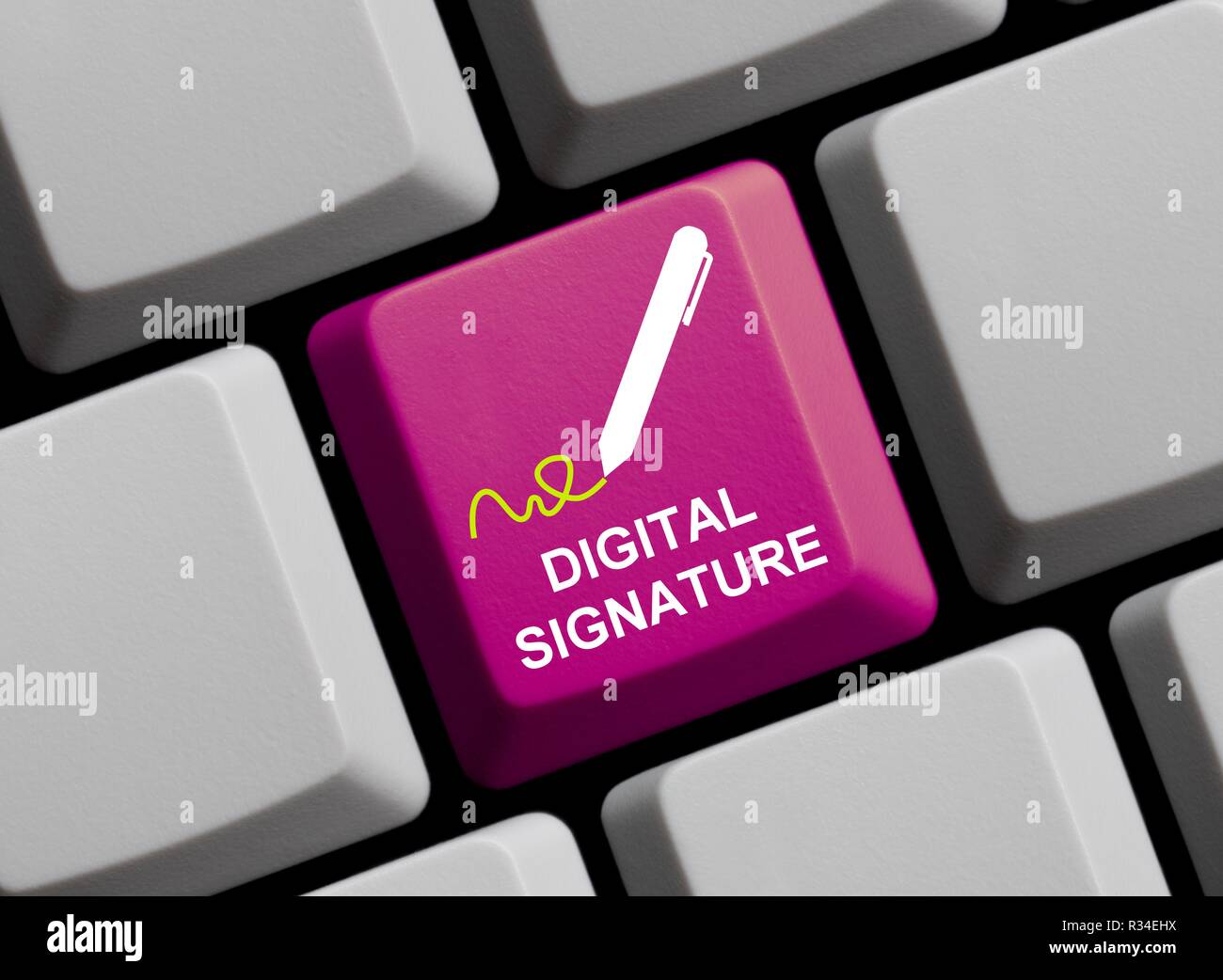 digital signature online Stock Photo - Alamy