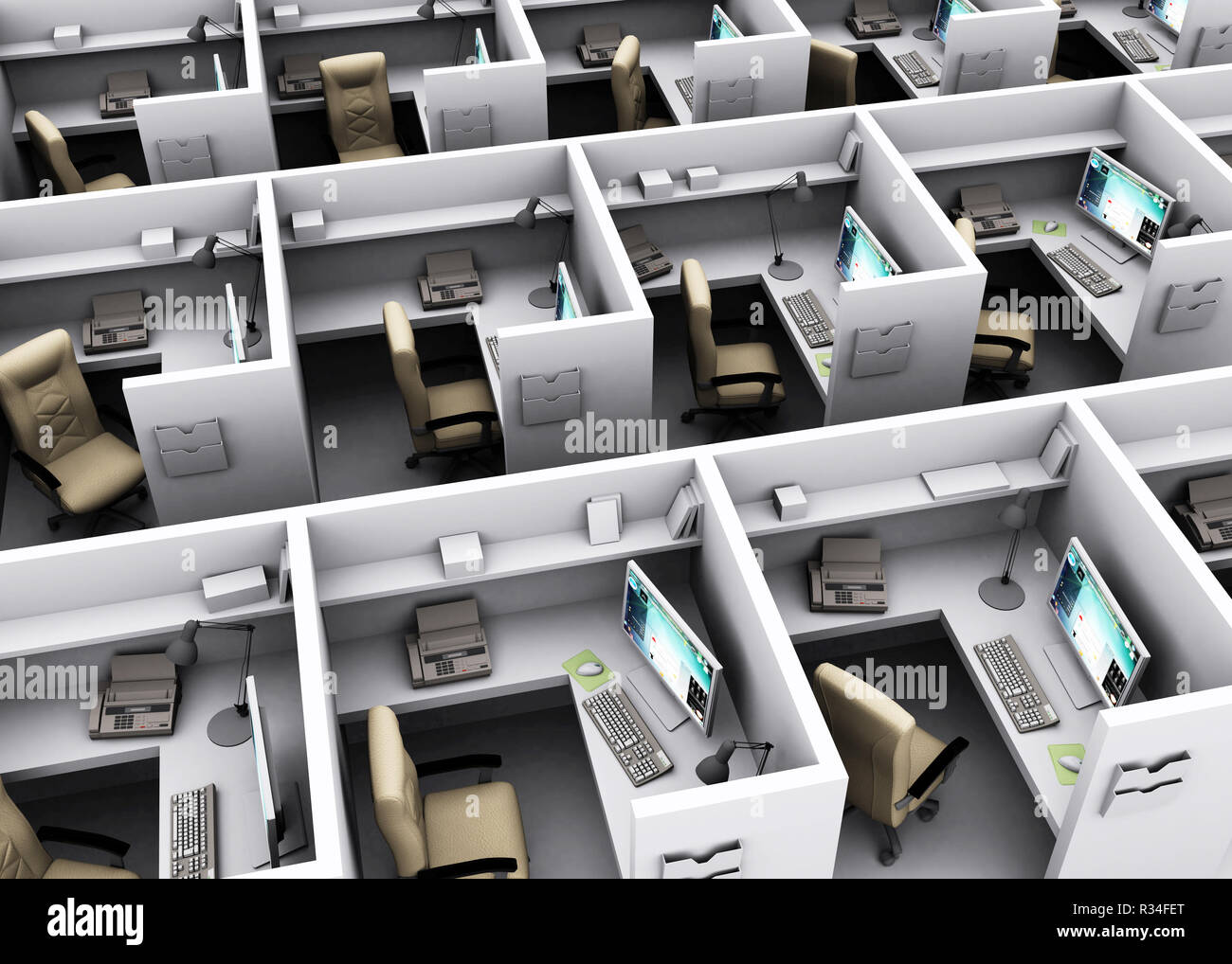 Computer workstations office hi-res stock photography and images - Alamy