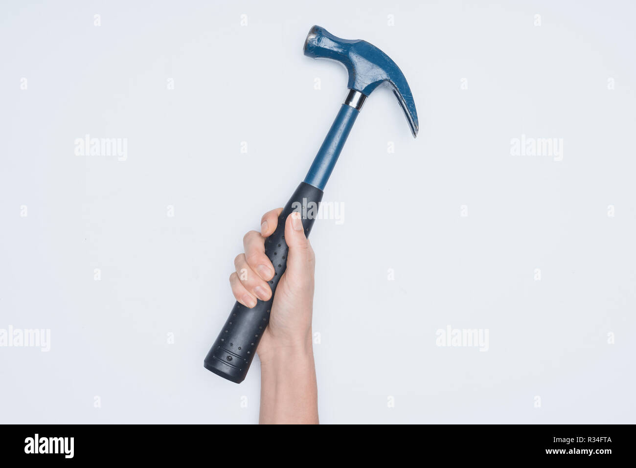 Woman Holding Hammer High Resolution Stock Photography and Images - Alamy