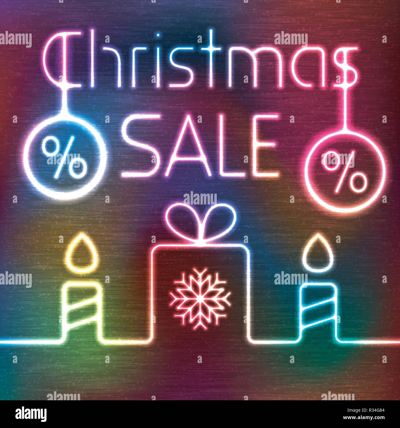 Neon words new year Stock Vector Images - Alamy