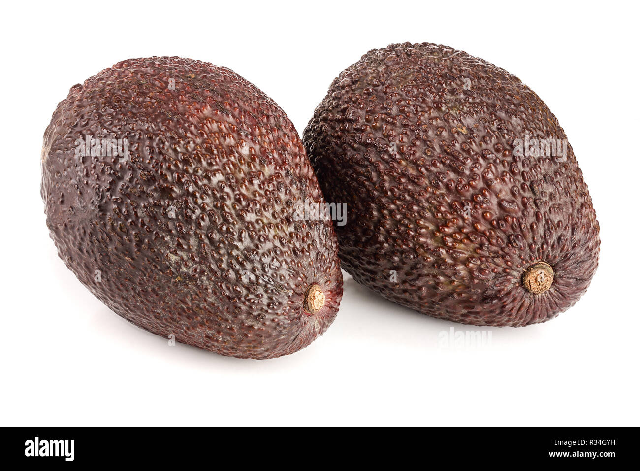 one whole avocado isolated on white background Stock Photo - Alamy