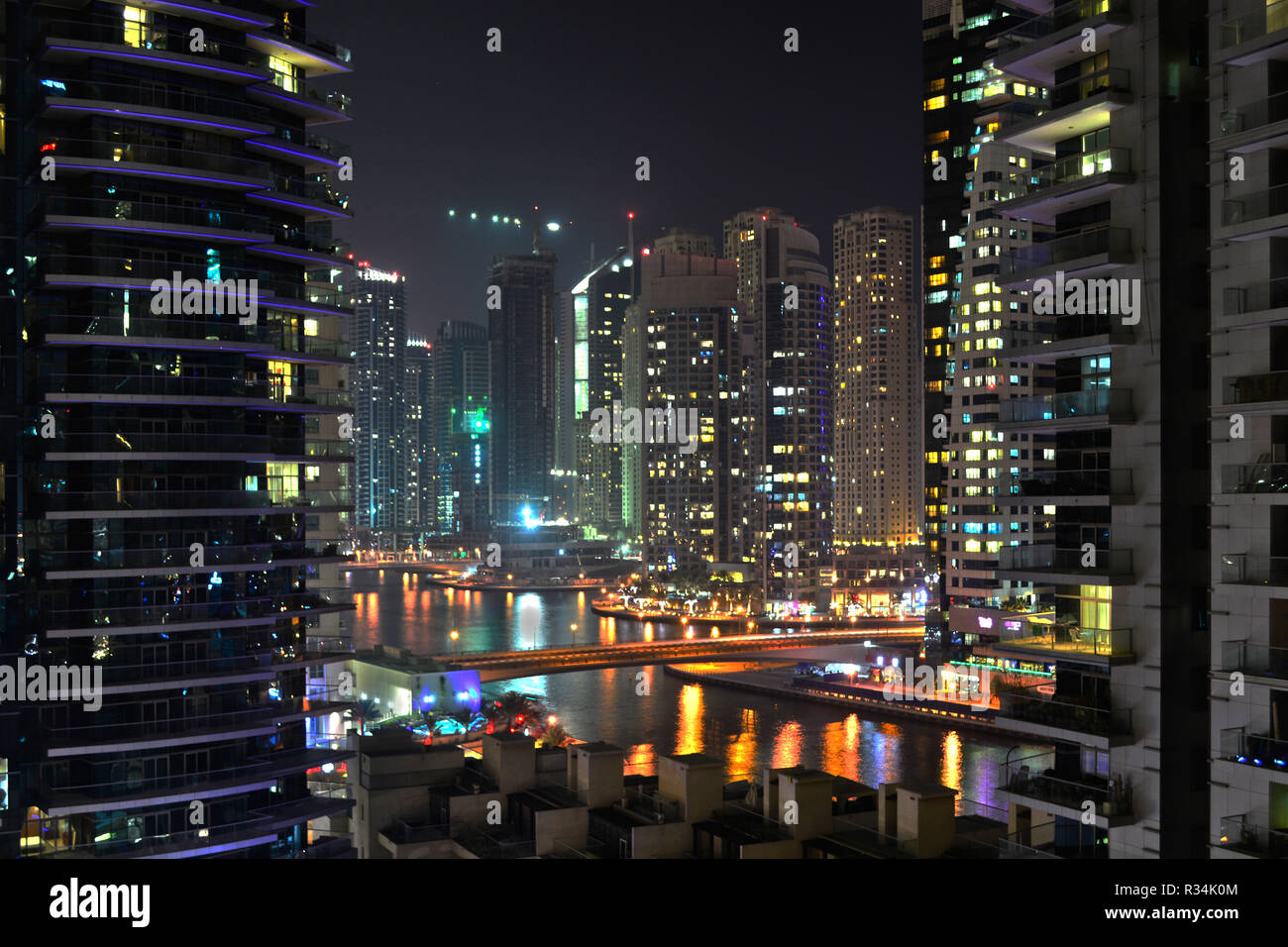skyscrapers at night Stock Photo - Alamy