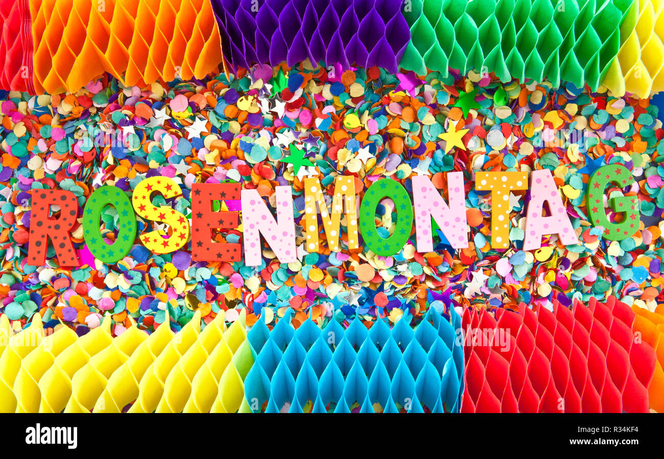 rose monday in colorful letters Stock Photo - Alamy