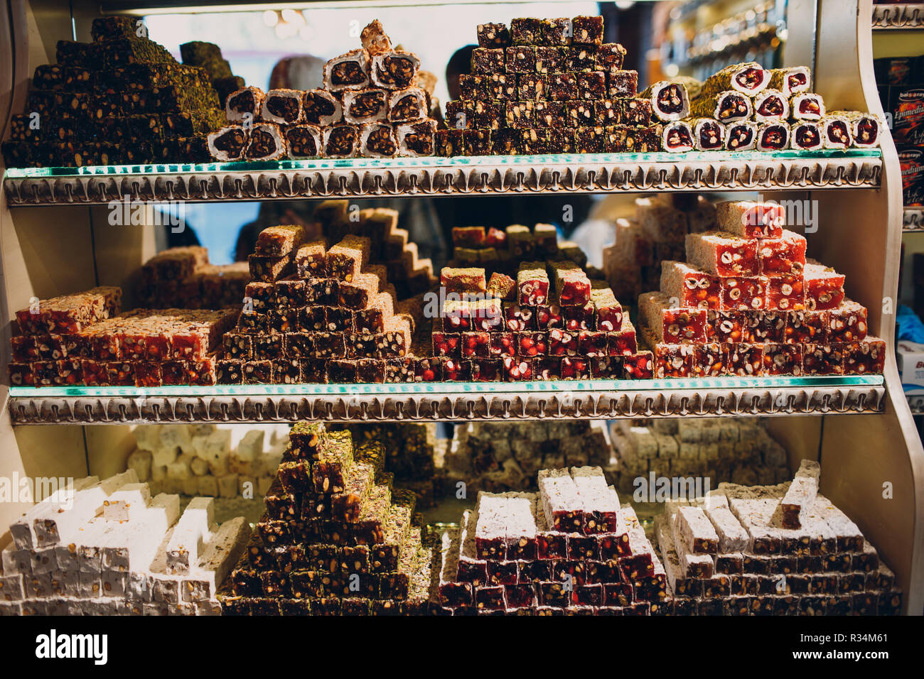 Turkish Delight in the store Stock Photo - Alamy