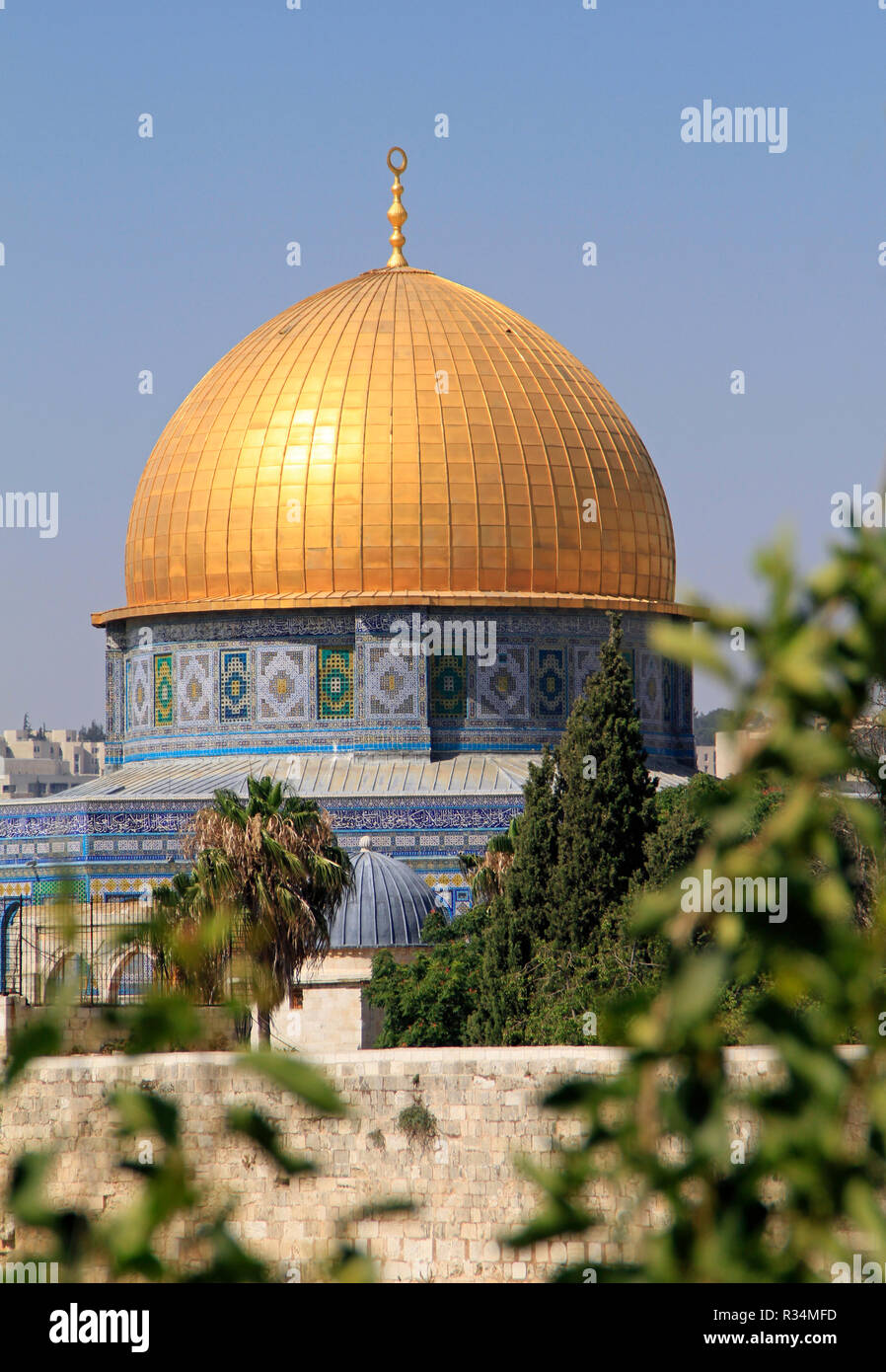 View over the golden Dome in Jerusalem, Israel Stock Photo - Alamy