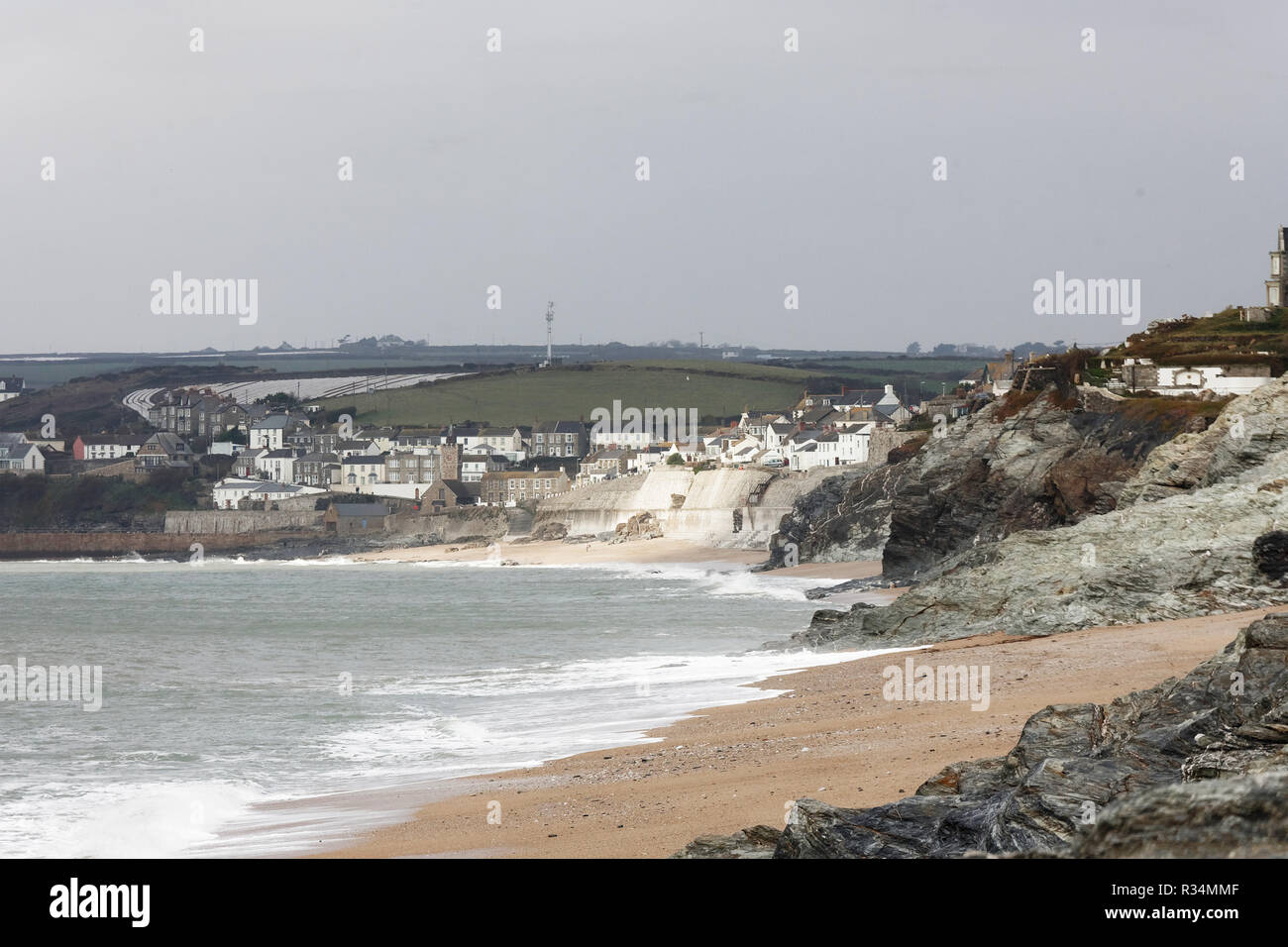 Pothleven distance views Loe Bar Helston Cornwall, Robert Taylor/Alamy ...
