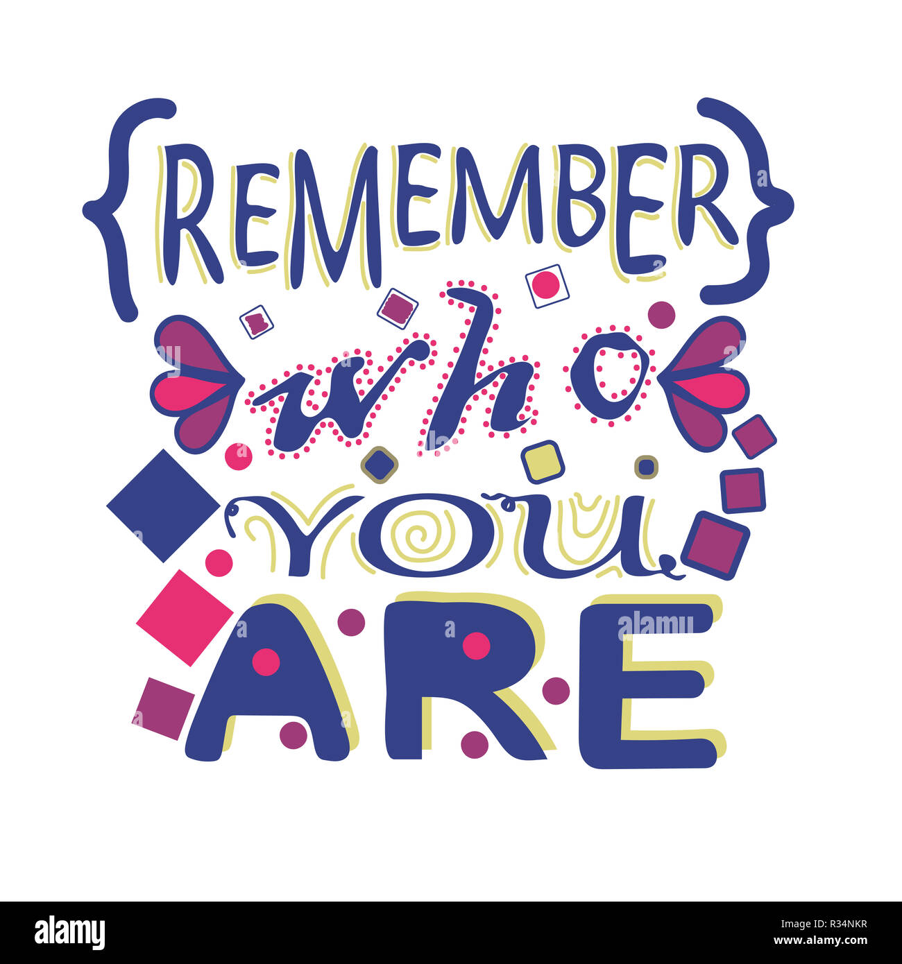 Hand draw lettering - Remember who you are. Digital scrapbook ...