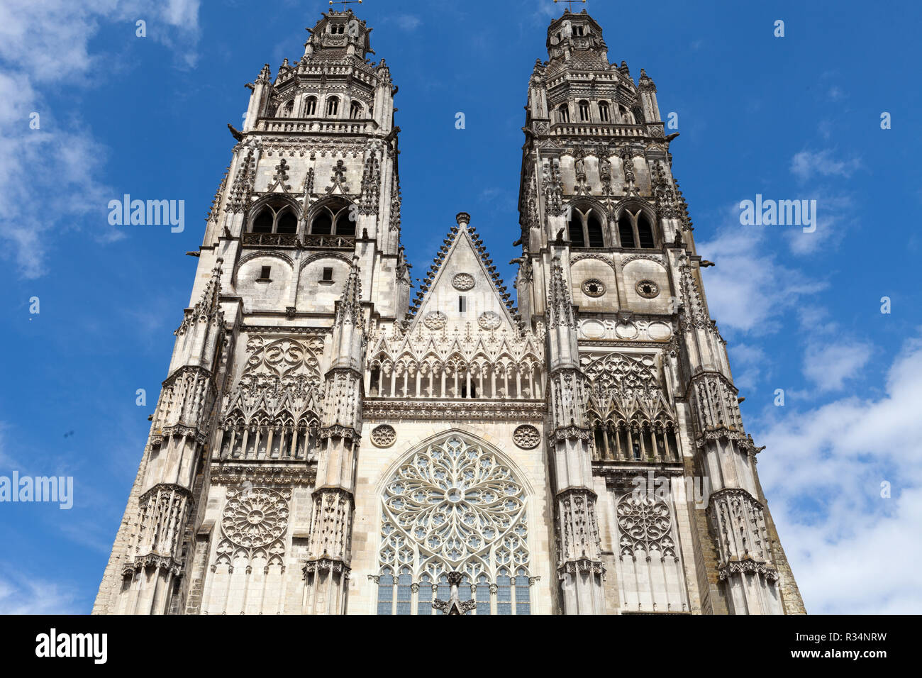 Gothic cathedral of saint gatien in tours hi-res stock photography and ...
