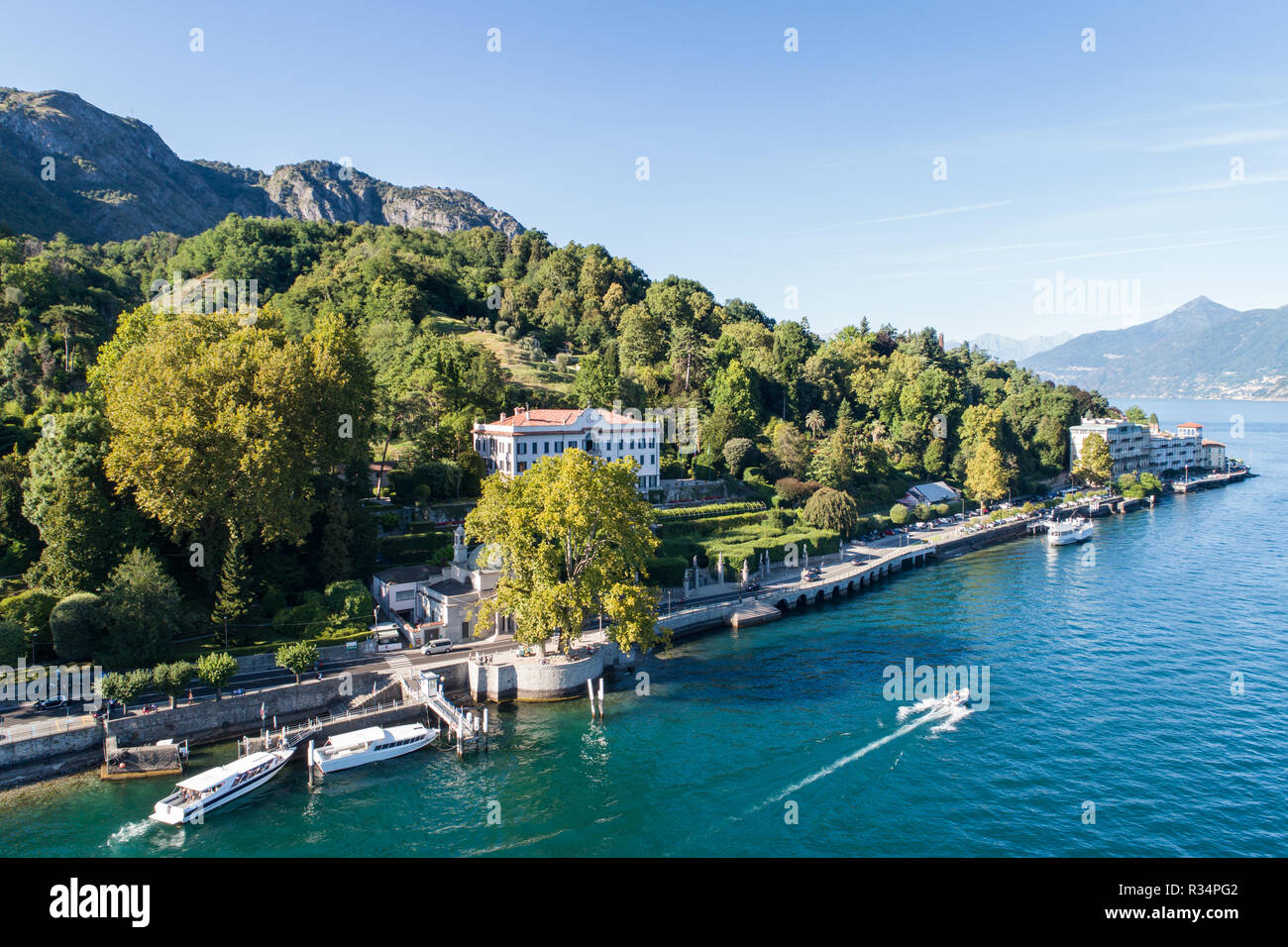 Aerial drone shot alpine lake hi-res stock photography and images - Alamy