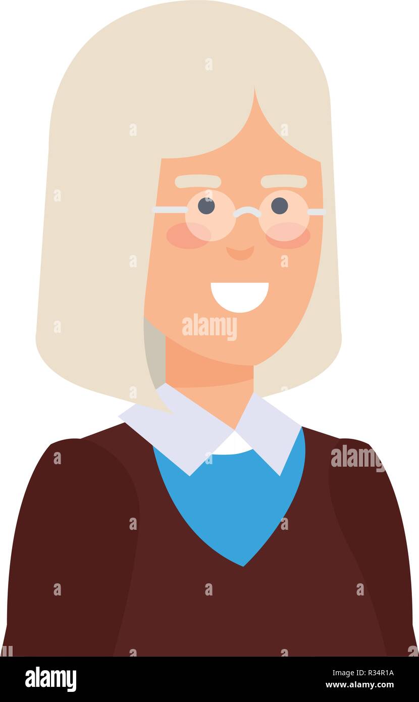 grandmother with december clothes vector illustration design Stock ...
