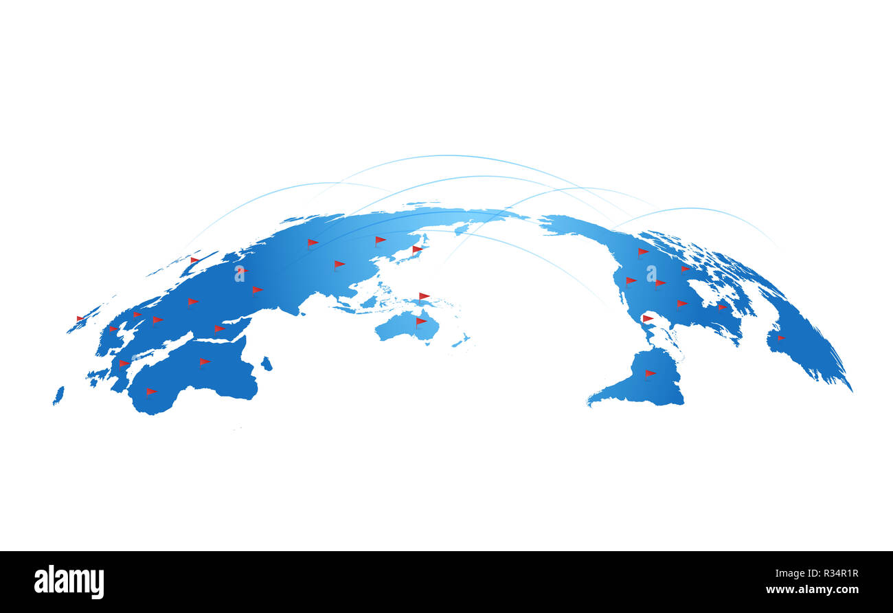 World Map Atlas Flag