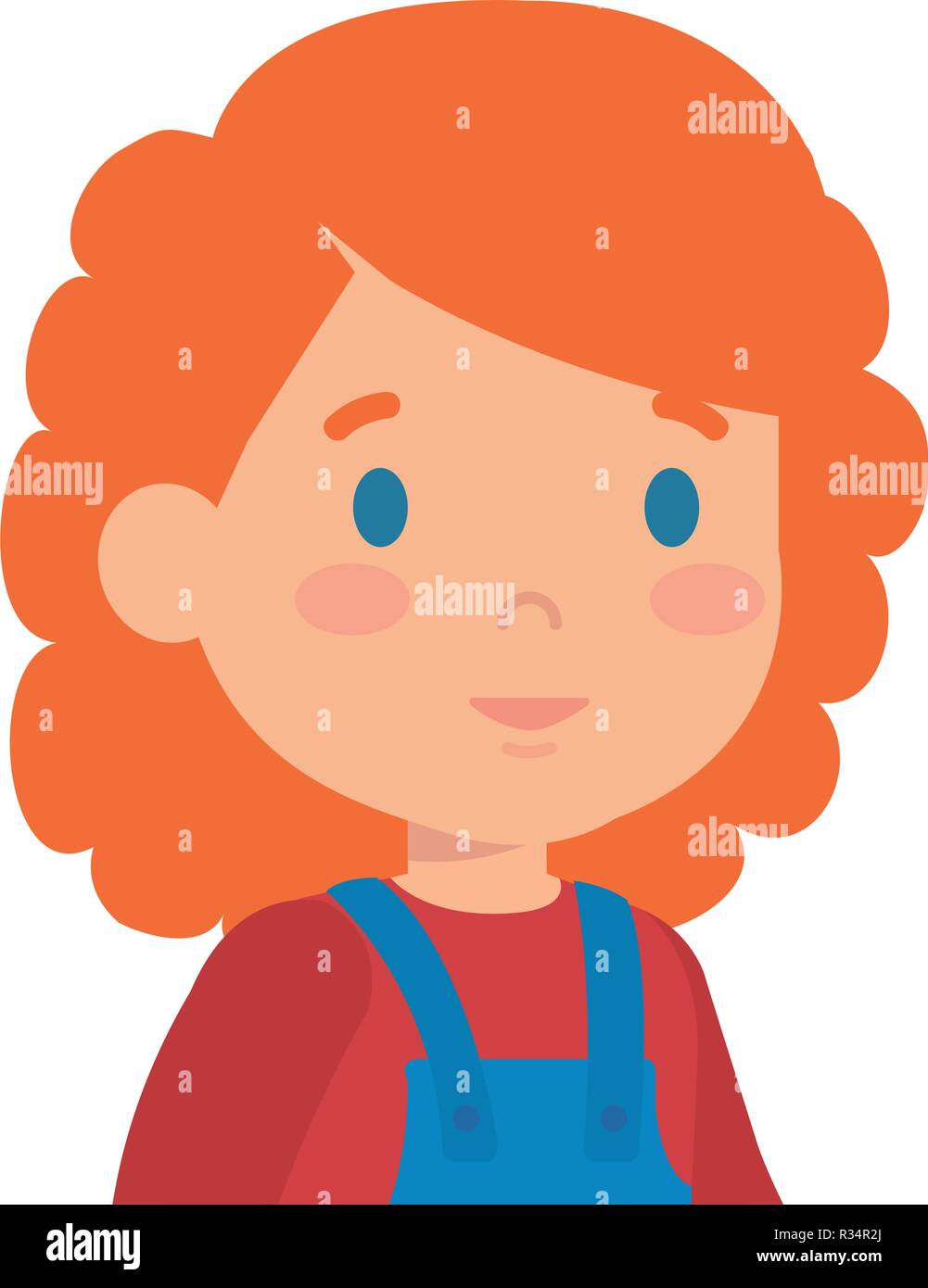 beautiful little girl character vector illustration design Stock Vector ...
