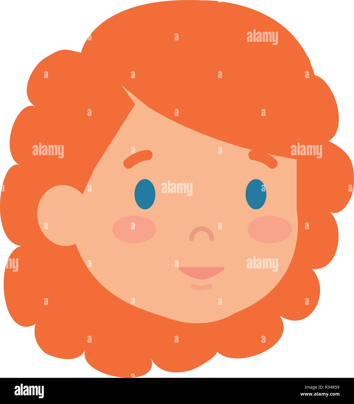 beautiful little girl head character vector illustration design Stock ...
