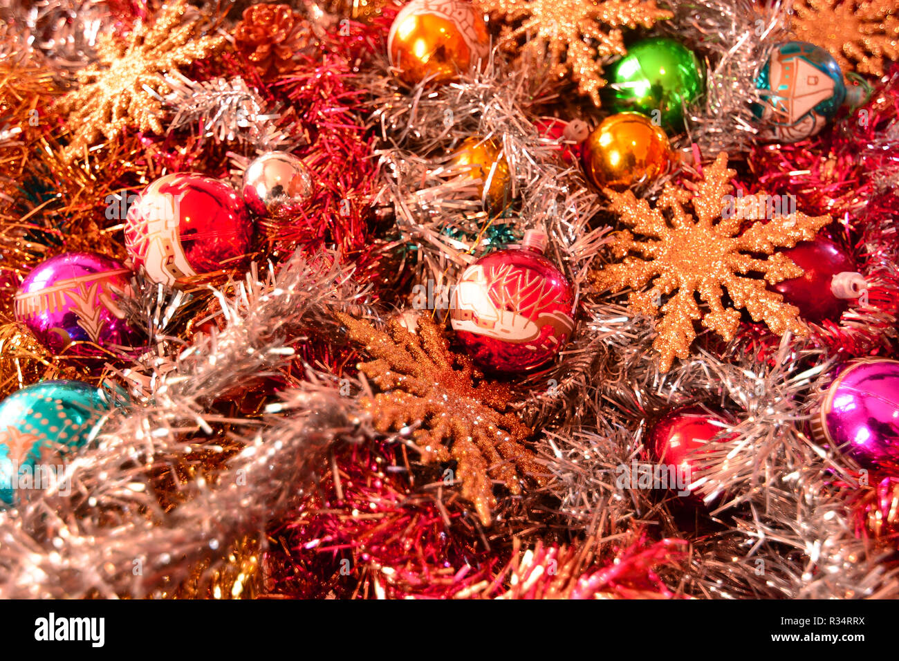 Christmas decorations are ready to color Christmas Stock Photo - Alamy