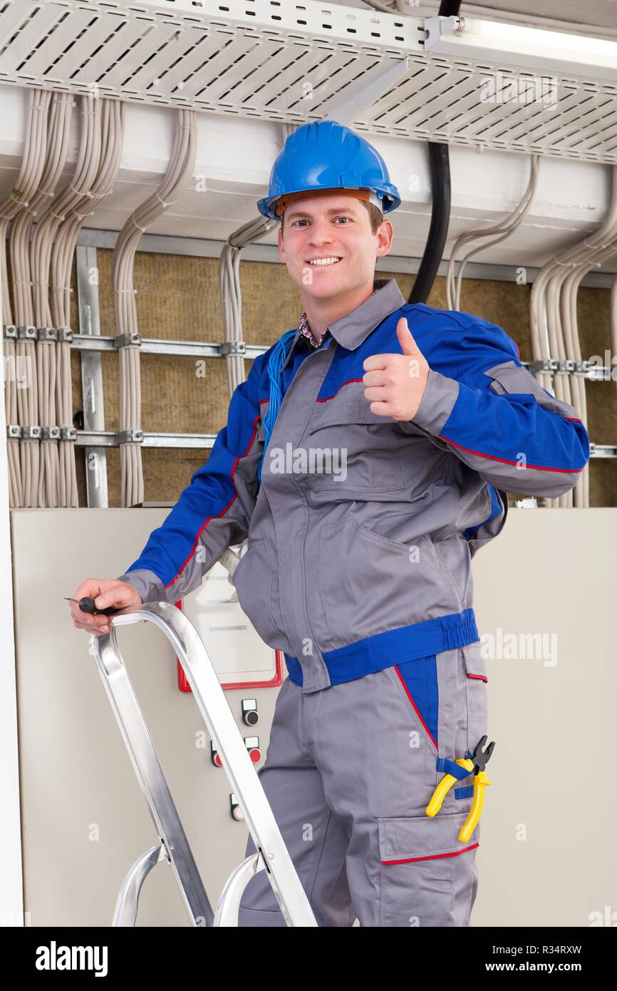 Office blue ladder climb hi-res stock photography and images - Alamy