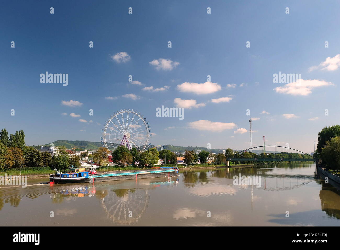 inland waterway on the neckar near stuttgart Stock Photo - Alamy