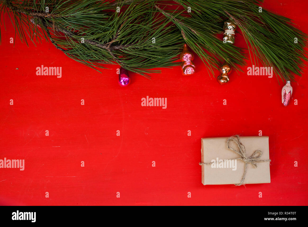 winter Christmas new year tree Gifts Christmas background Stock Photo ...