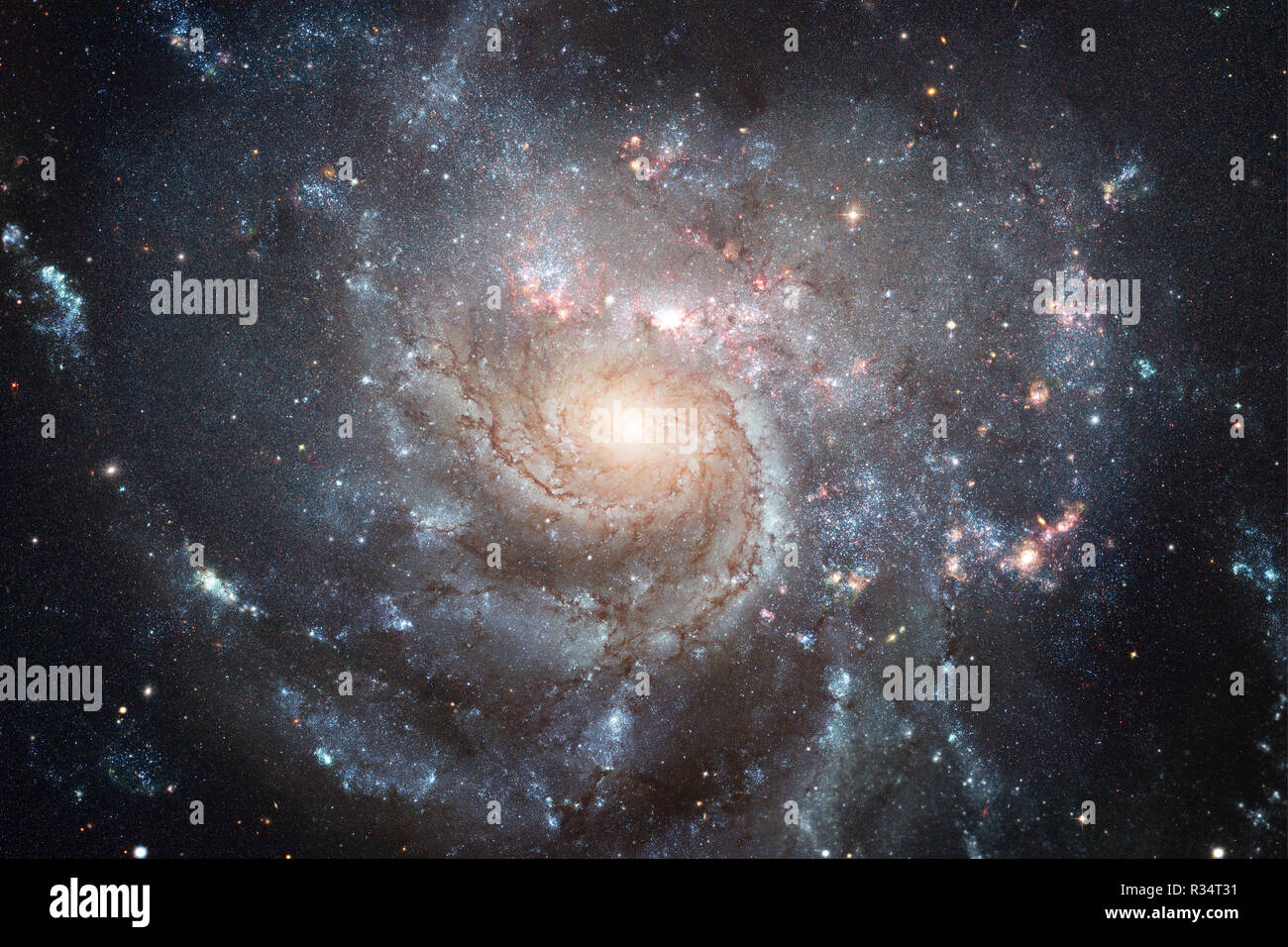 Nebulas, galaxies and stars in beautiful composition. Deep space art ...