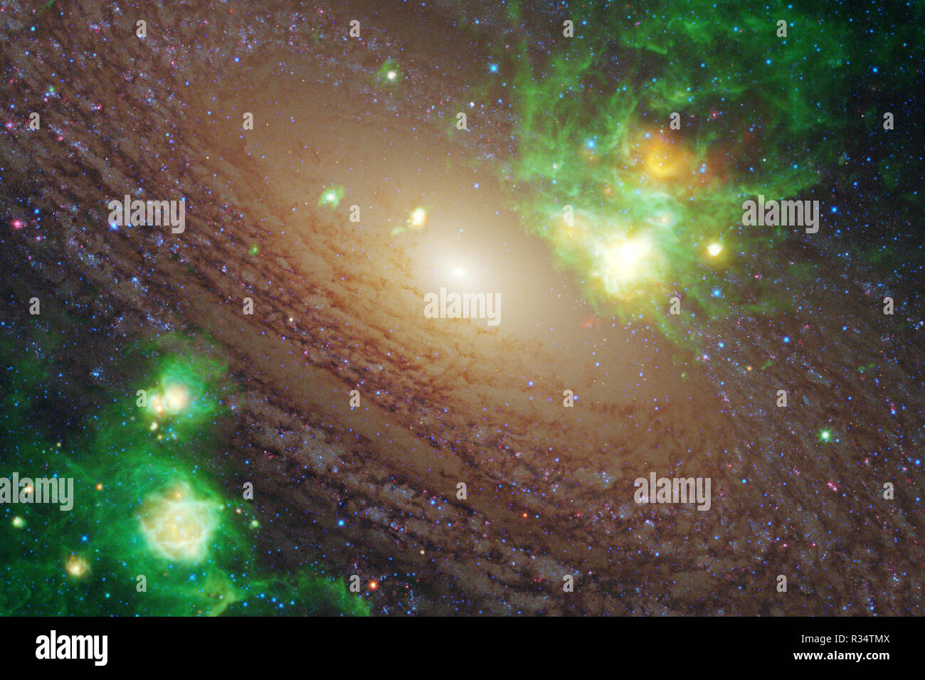 Cosmic landscape, colorful science fiction wallpaper with endless outer ...