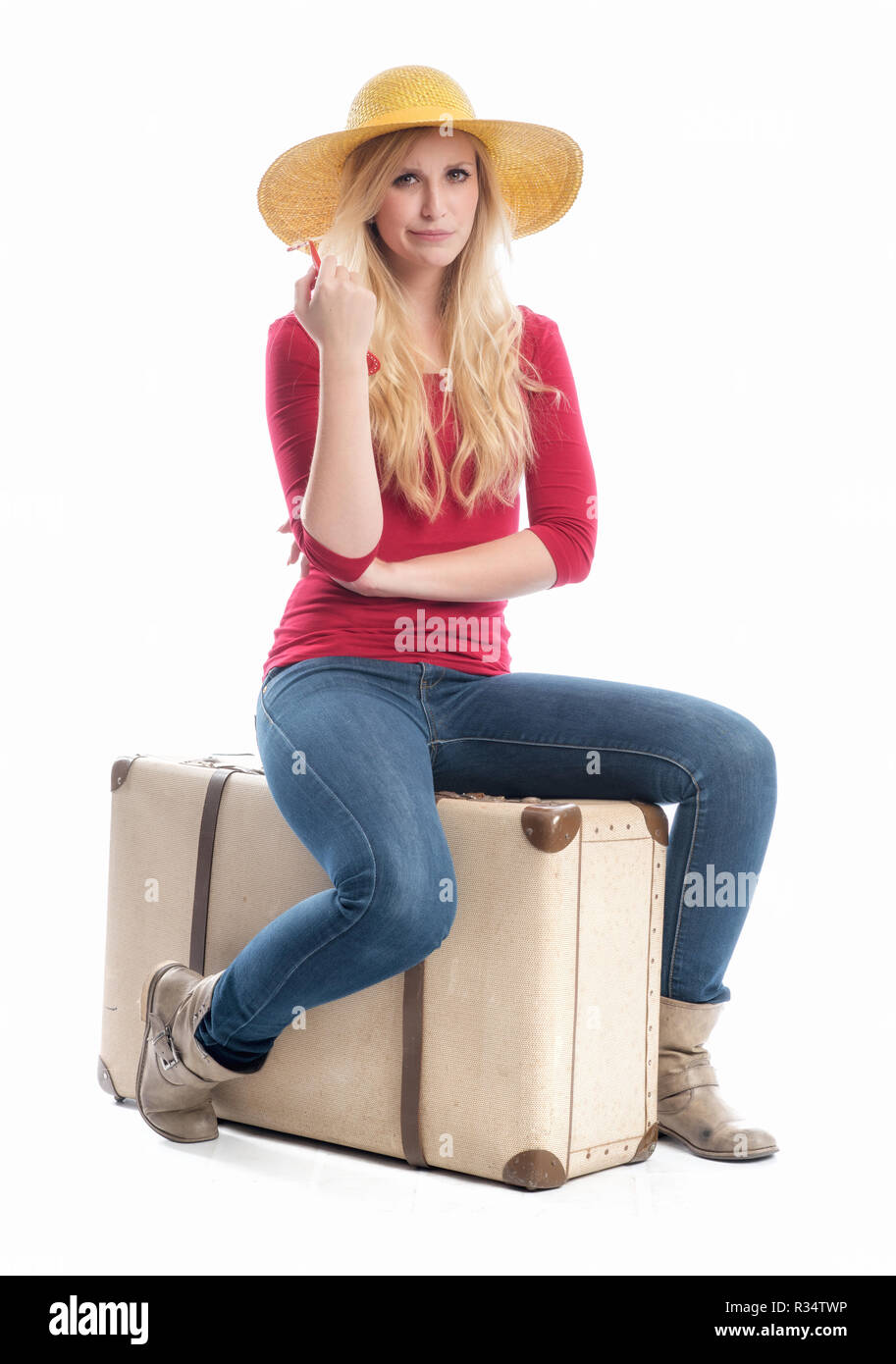 Summer adventure trip girl Cut Out Stock Images & Pictures - Alamy