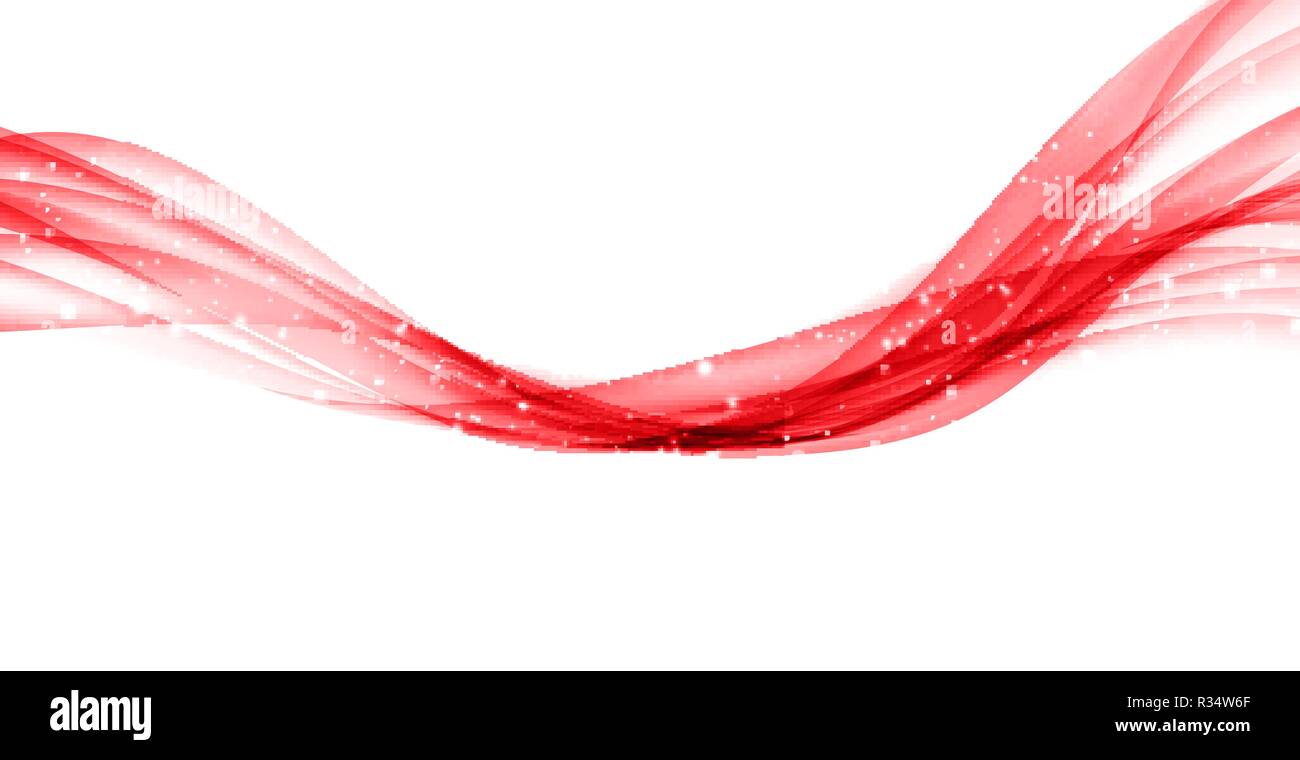 Abstract Red Wave on Background. Vector Illustration Stock Vector Image ...