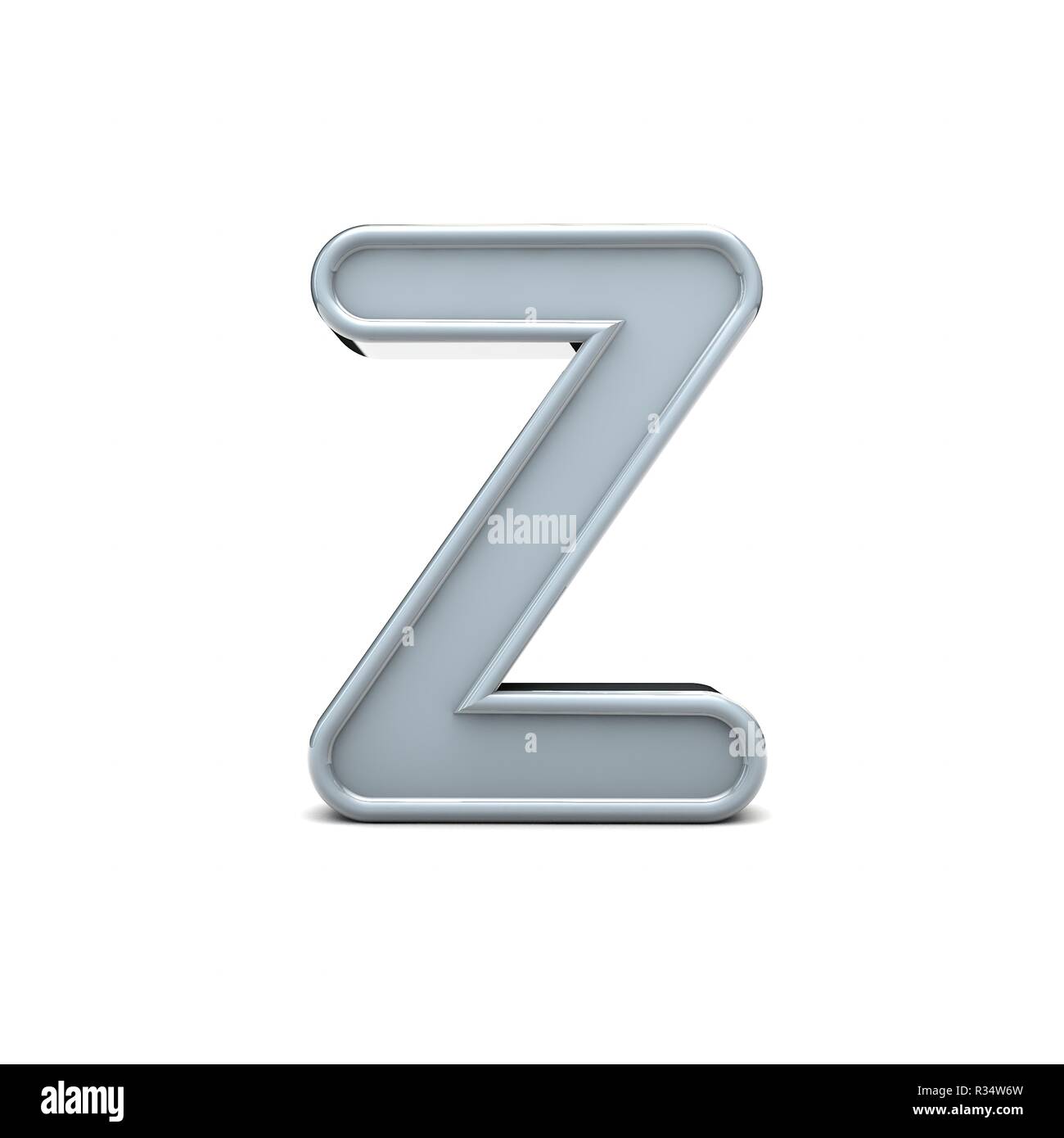 Letter Z beveled capital letter. 3D Rendering Stock Photo - Alamy