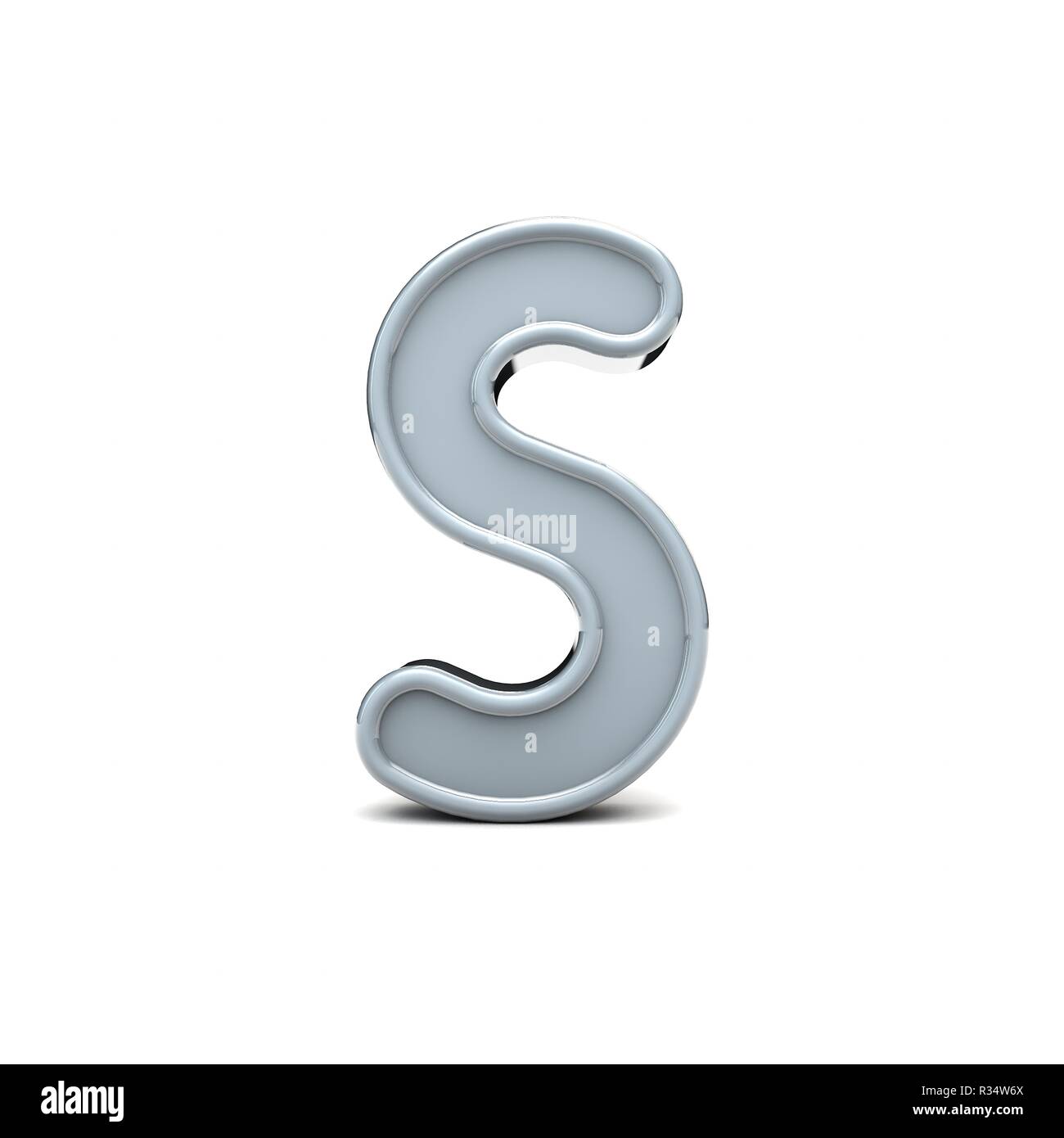Letter S beveled capital letter. 3D Rendering Stock Photo - Alamy