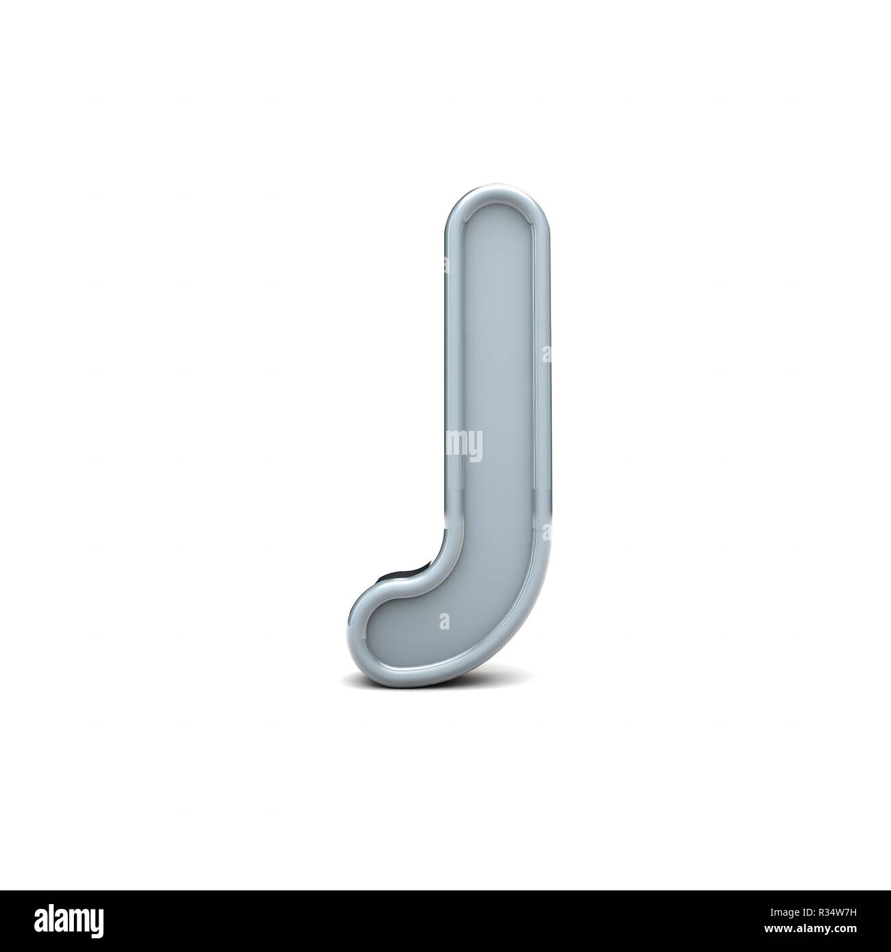 Letter J beveled capital letter. 3D Rendering Stock Photo - Alamy