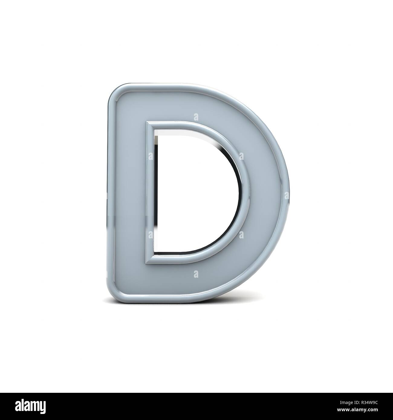 Letter D beveled capital letter. 3D Rendering Stock Photo - Alamy