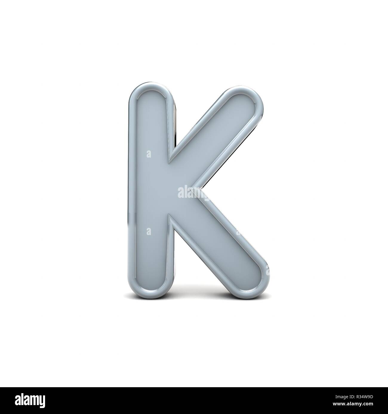 Letter K beveled capital letter. 3D Rendering Stock Photo - Alamy