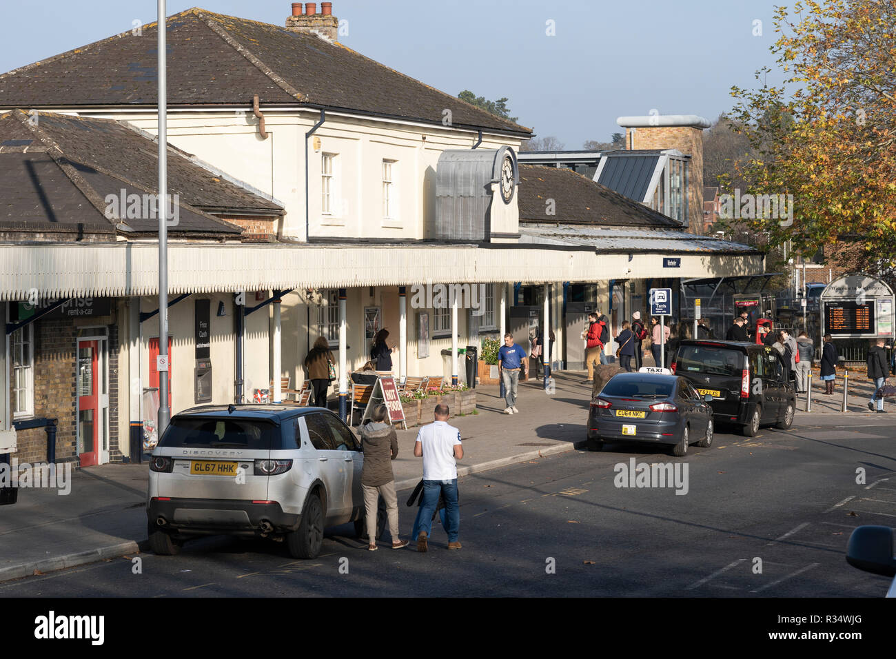Visitors and commuters at Winchester train station - every inch the ...