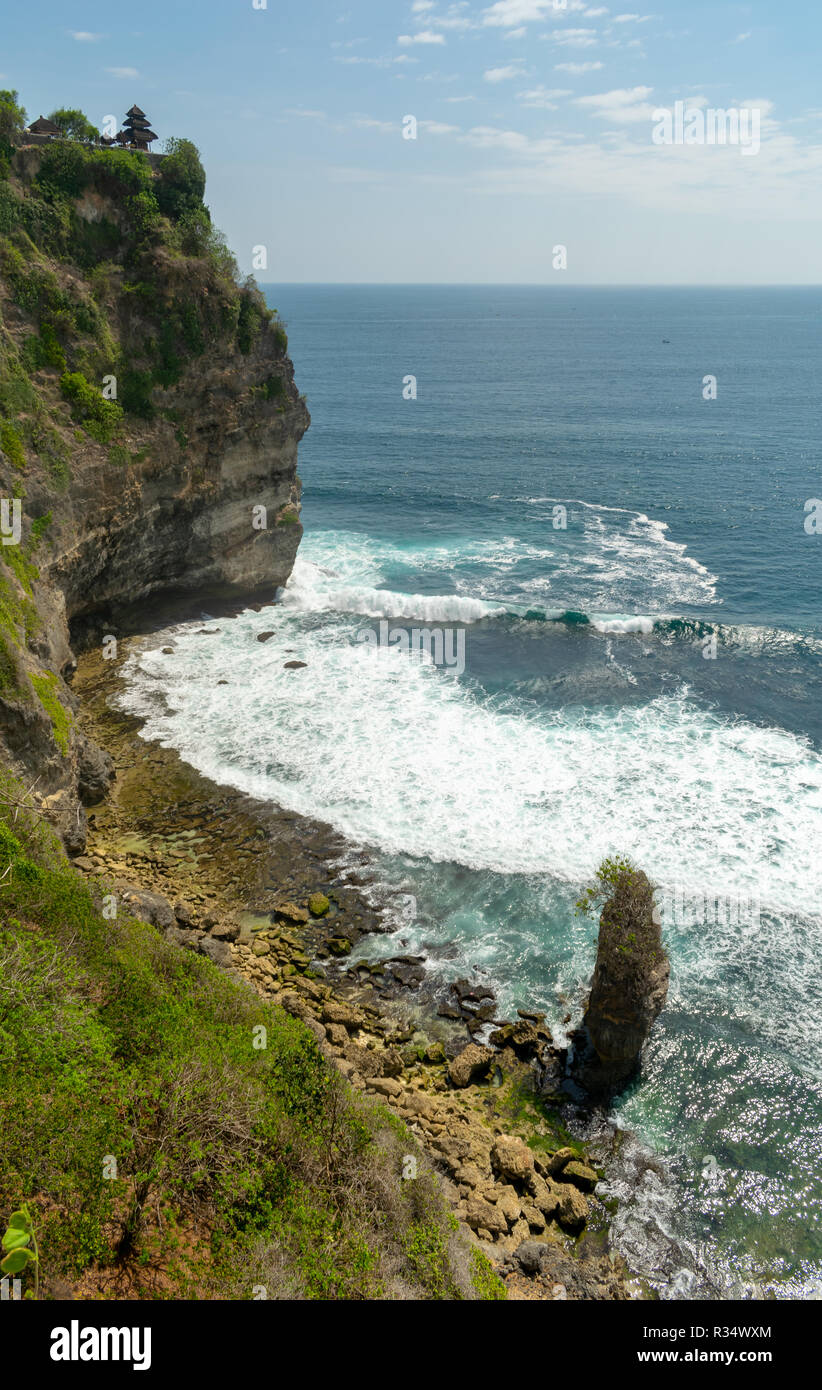 The cliff and the foam, Uluwatu beach, beautiful Bali Stock Photo - Alamy