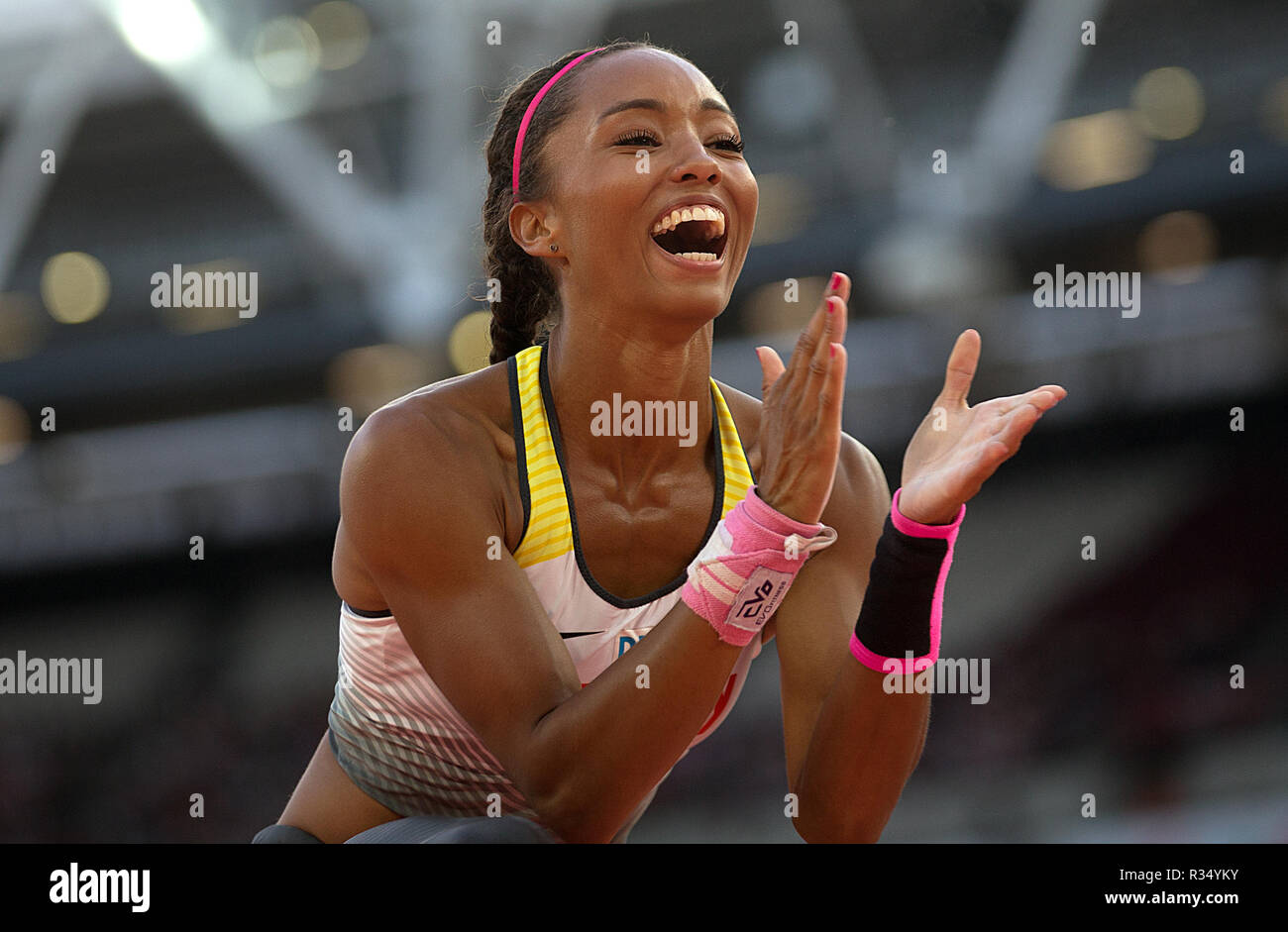 Germany's Jaqueline Otchere in the Women's Pole Vault during day one of ...