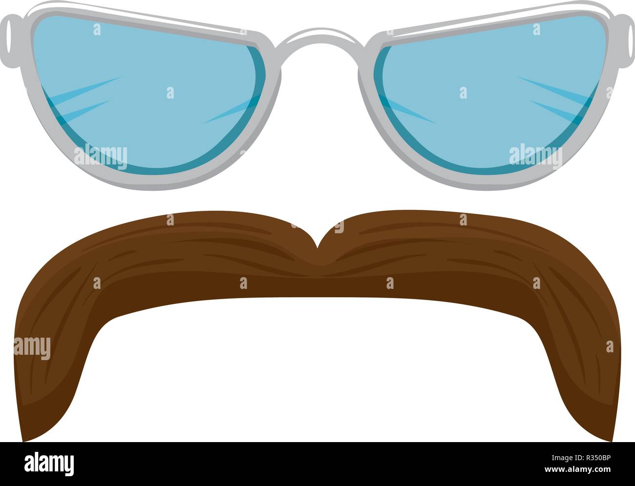 mustache and glasses style hipster accessories vector illustration ...