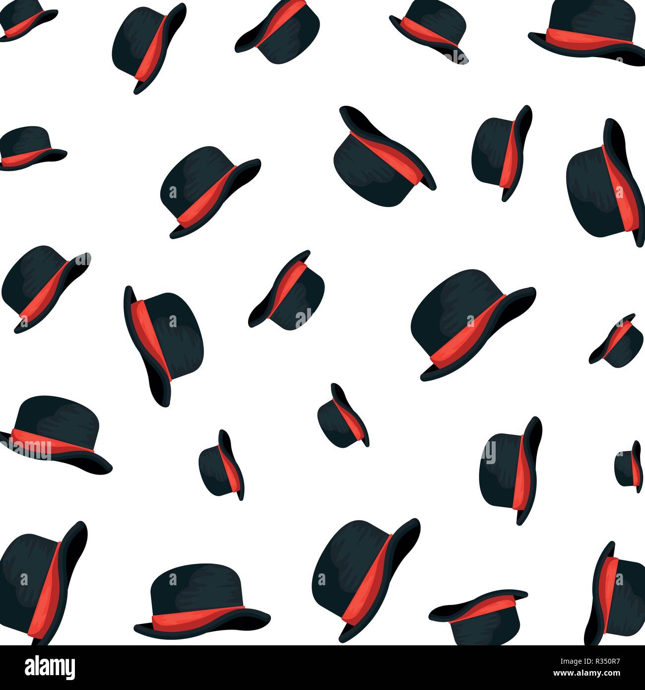 gentleman top hat pattern background vector illustration design Stock ...