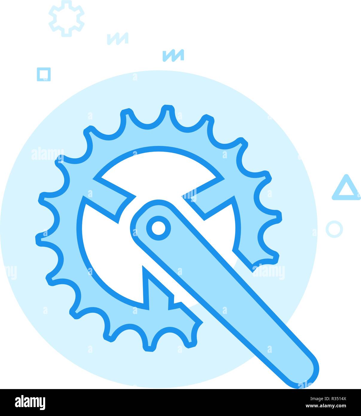 Bike or Bicycle Chainring Flat Vector Icon, Symbol, Pictogram, Sign ...