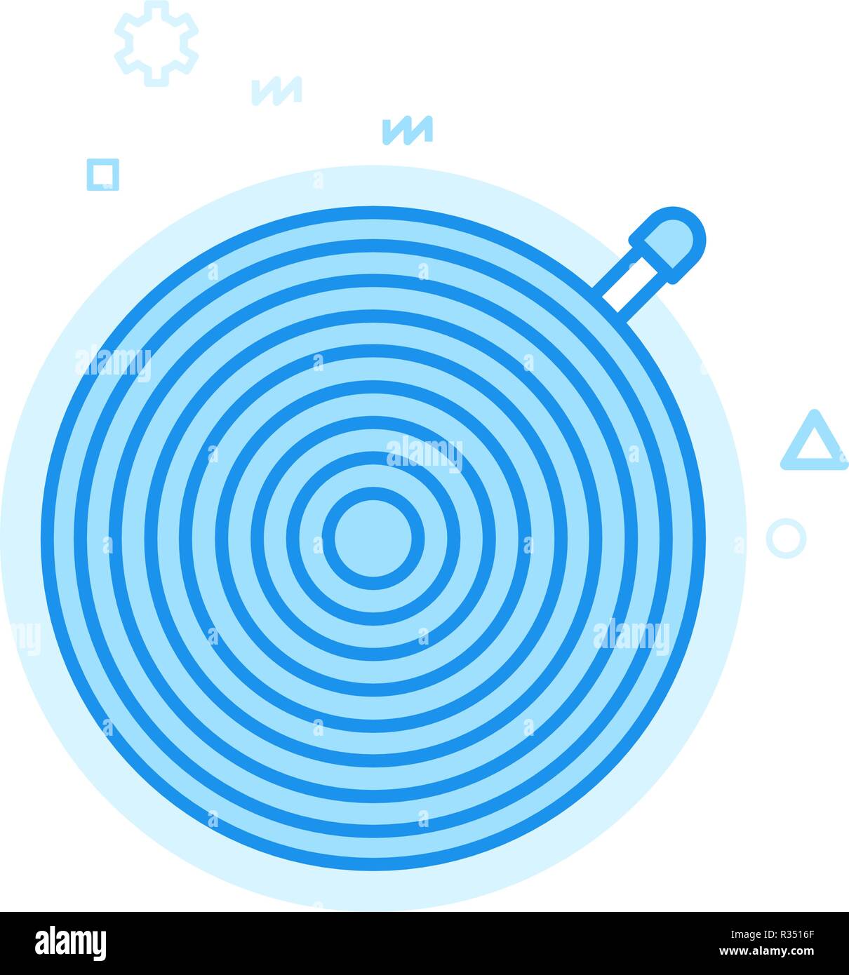 Bike or Bicycle Inner Tube or Tire Flat Vector Icon, Symbol, Pictogram ...