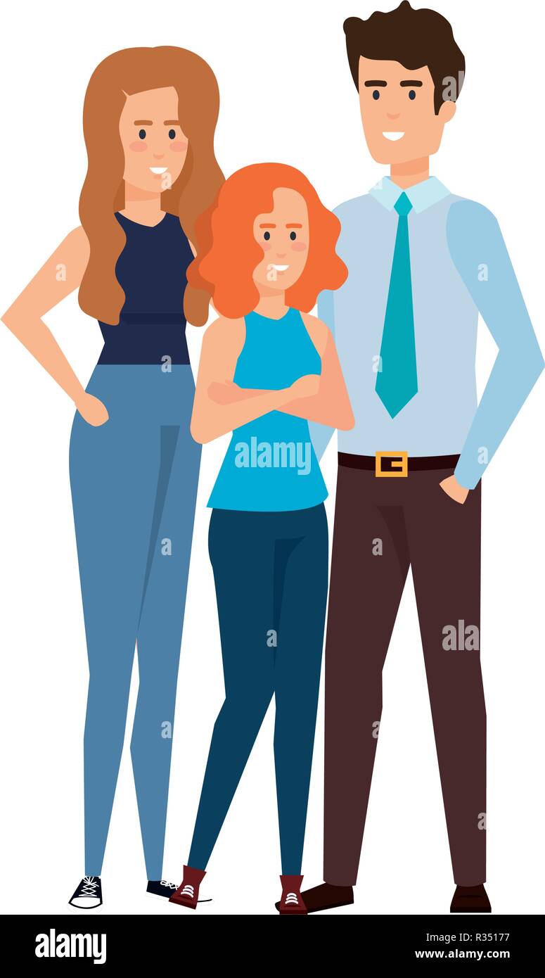 group of people characters vector illustration design Stock Vector ...