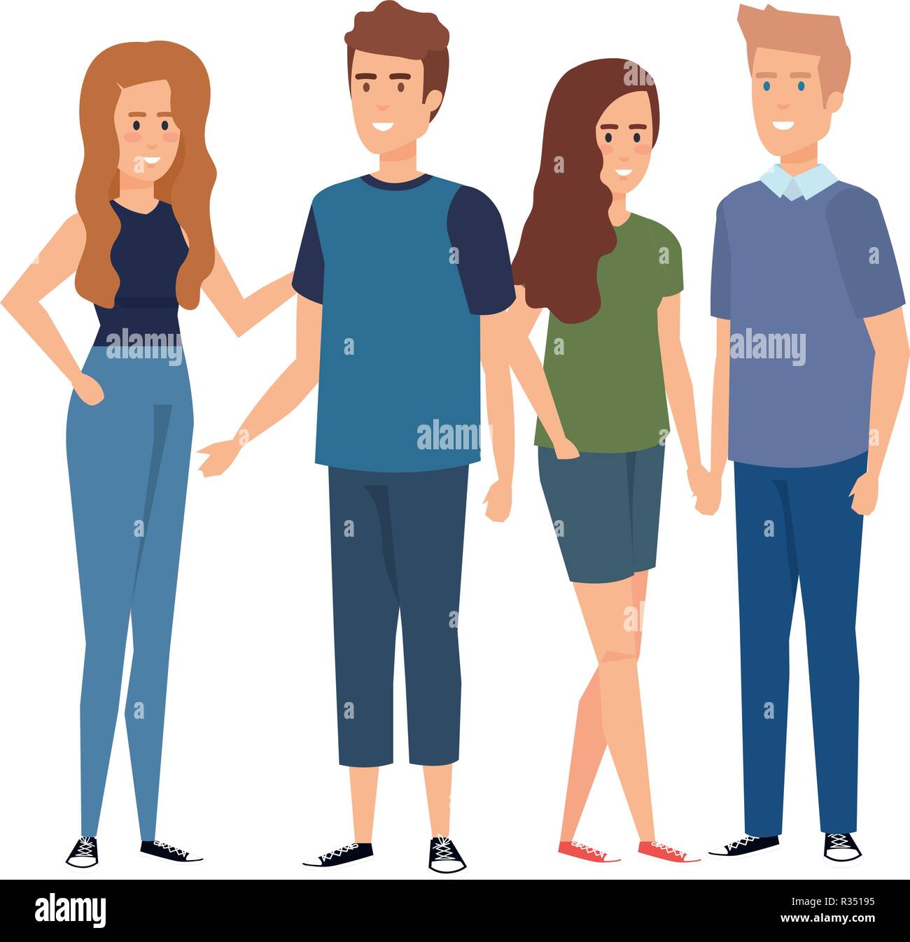 group of people characters vector illustration design Stock Vector ...