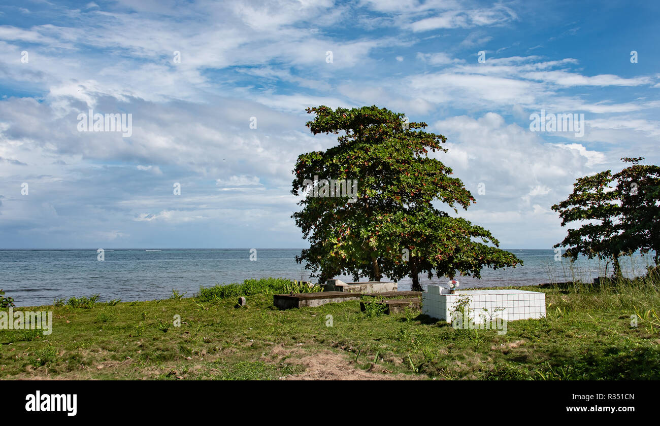 Seaside cemetery on Caribbean island Stock Photo - Alamy