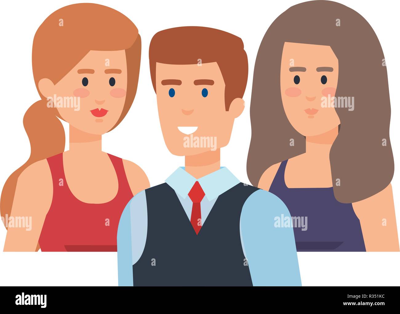 group of people characters vector illustration design Stock Vector ...