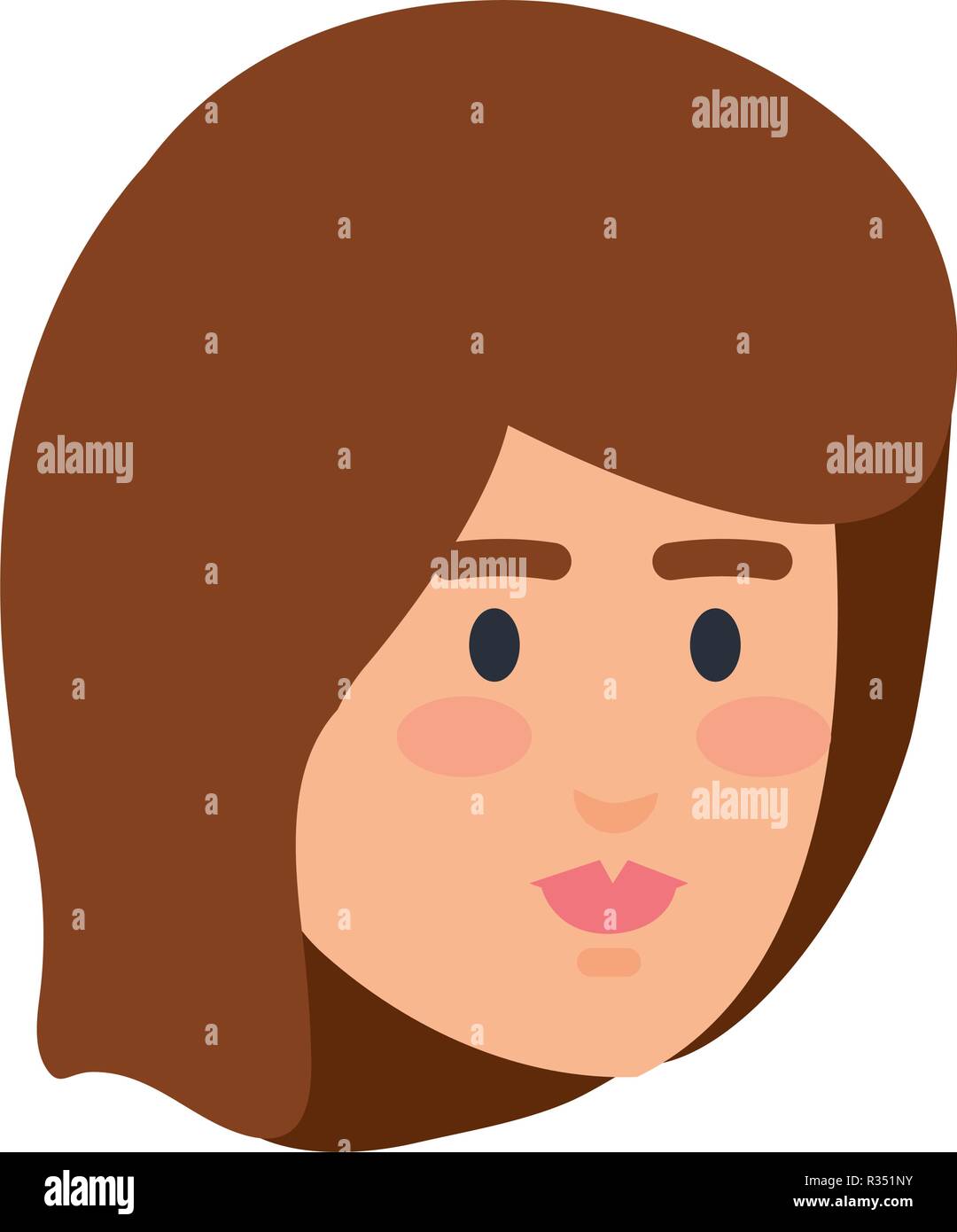 beautiful woman head avatar character vector illustration design Stock ...