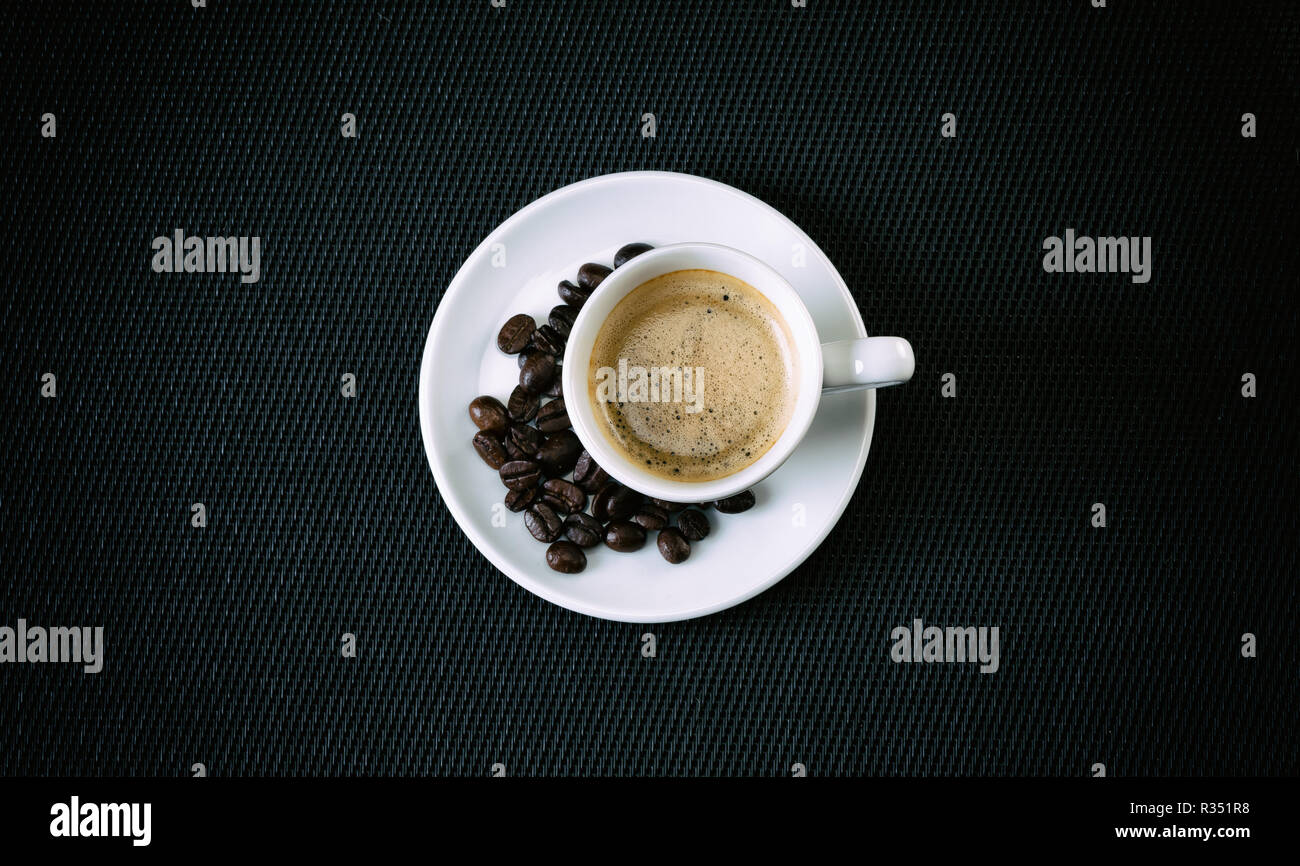 Espresso coffee from above Stock Photo - Alamy