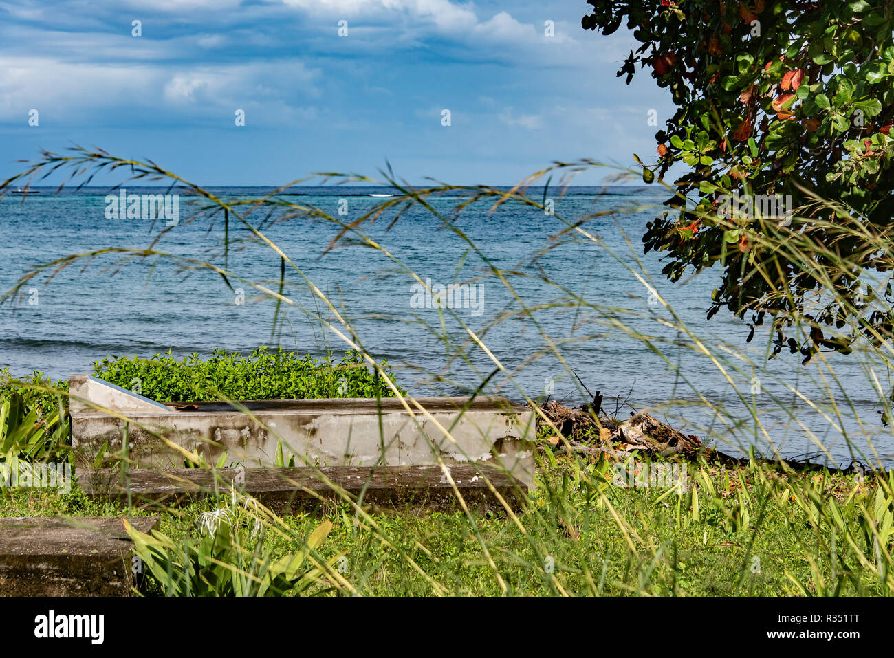 Seaside cemetery on Caribbean island Stock Photo - Alamy