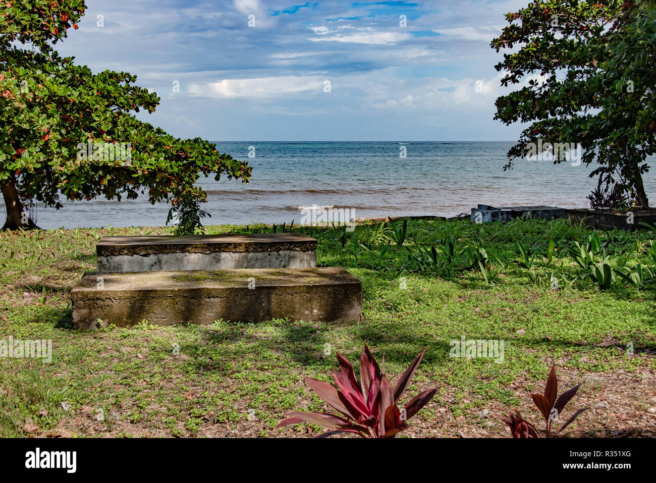 Seaside cemetery on Caribbean island Stock Photo - Alamy