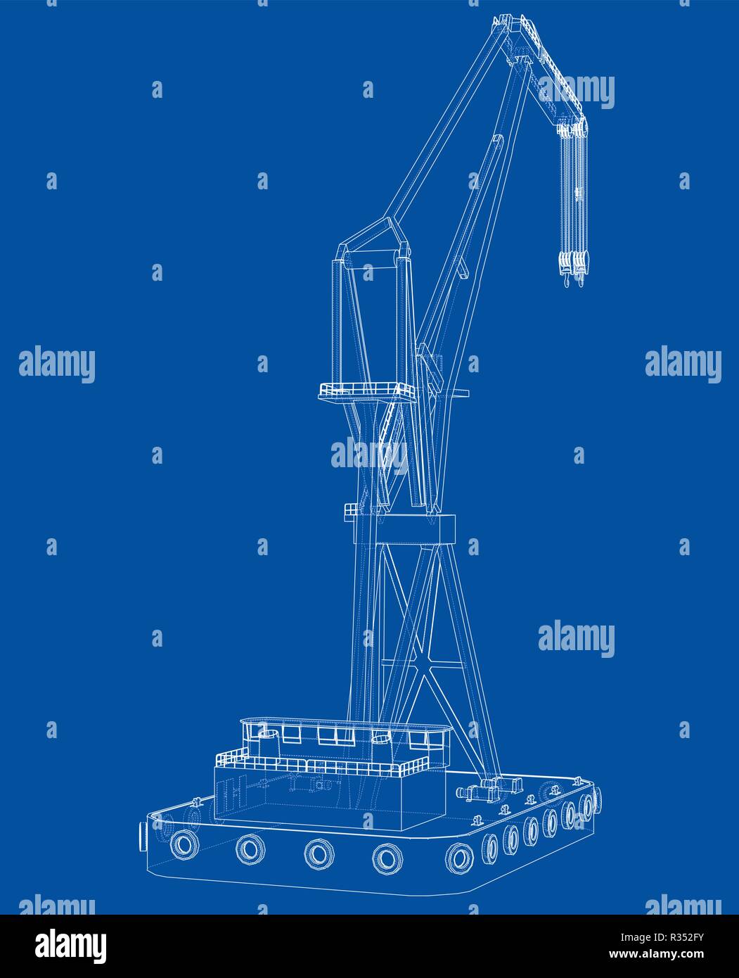 Floating crane. Vector Stock Vector Image & Art - Alamy