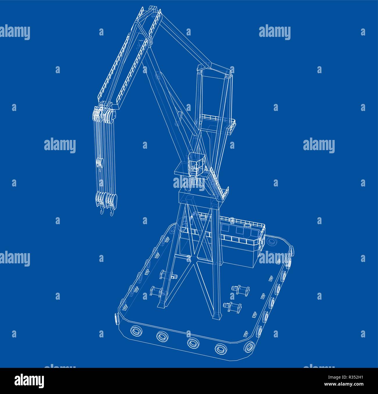 Floating crane. Vector Stock Vector Image & Art - Alamy